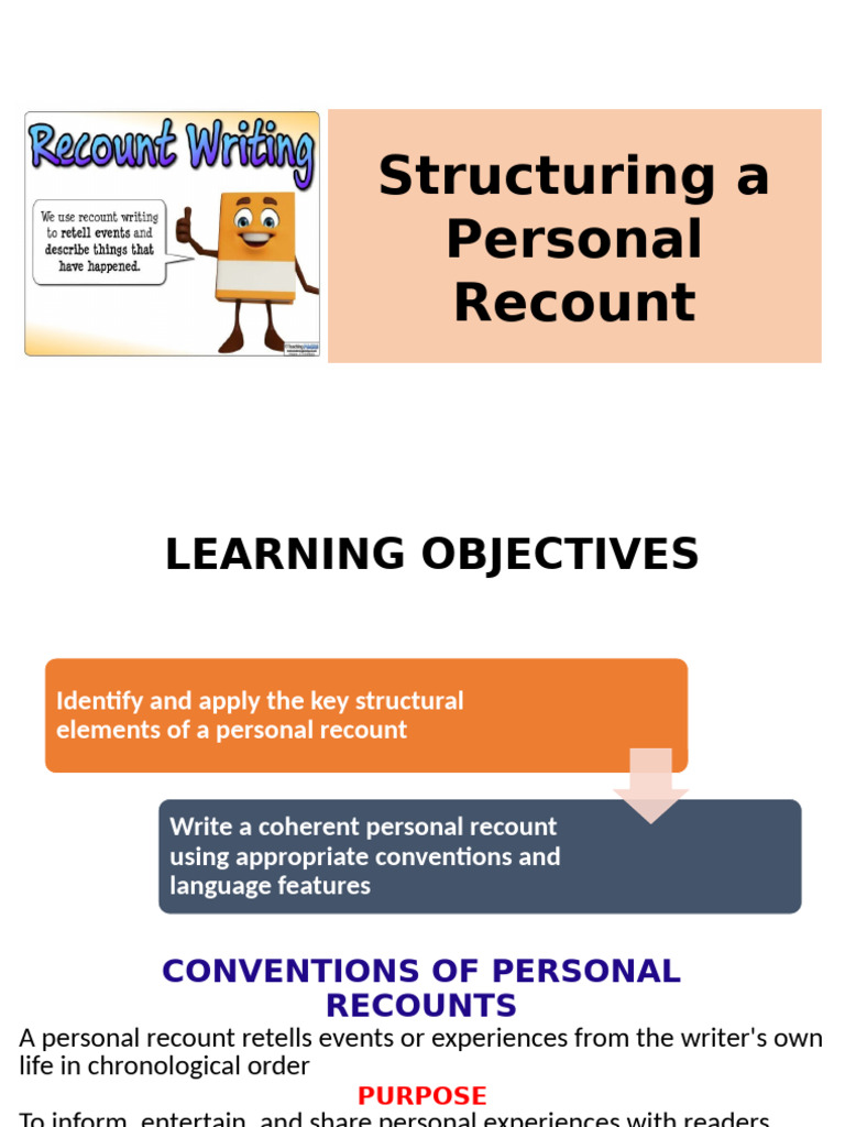 Structuring A Personal Recount | PDF