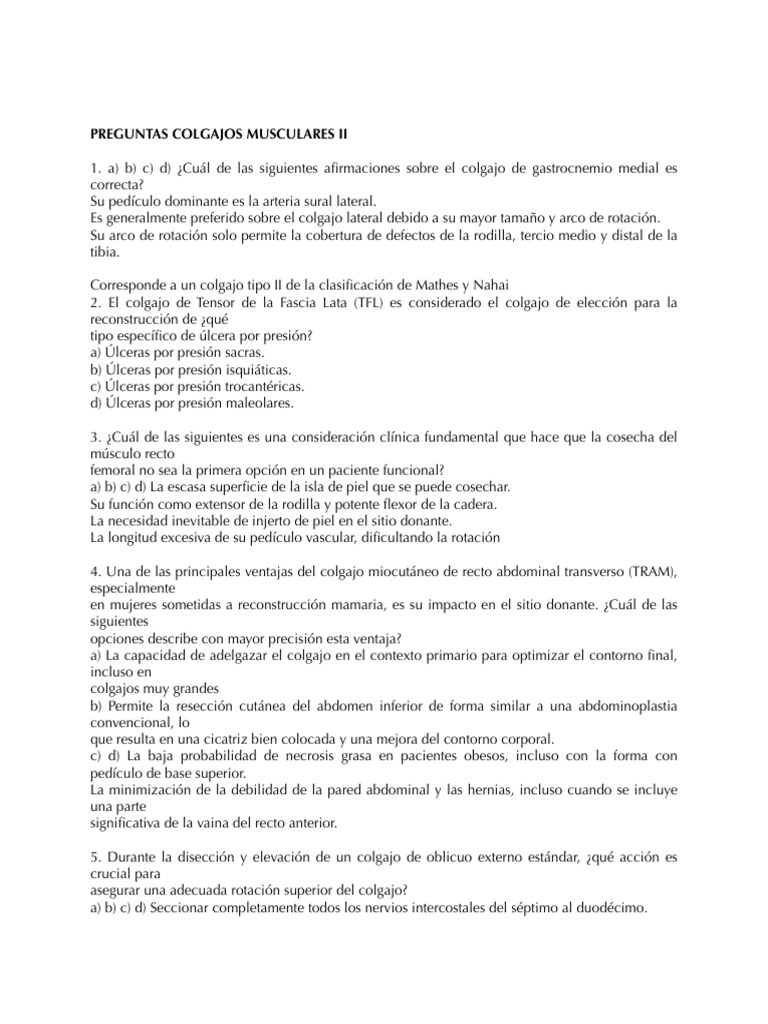 Preguntas r2 Segundo Parcial | PDF | Abdomen | Sistema musculoesquelético