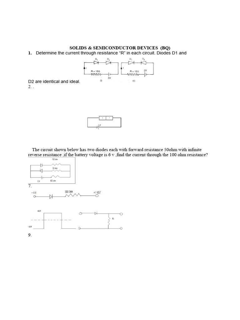 Semiconductor Devices and Diode Analysis | PDF | P–N Junction | Diode
