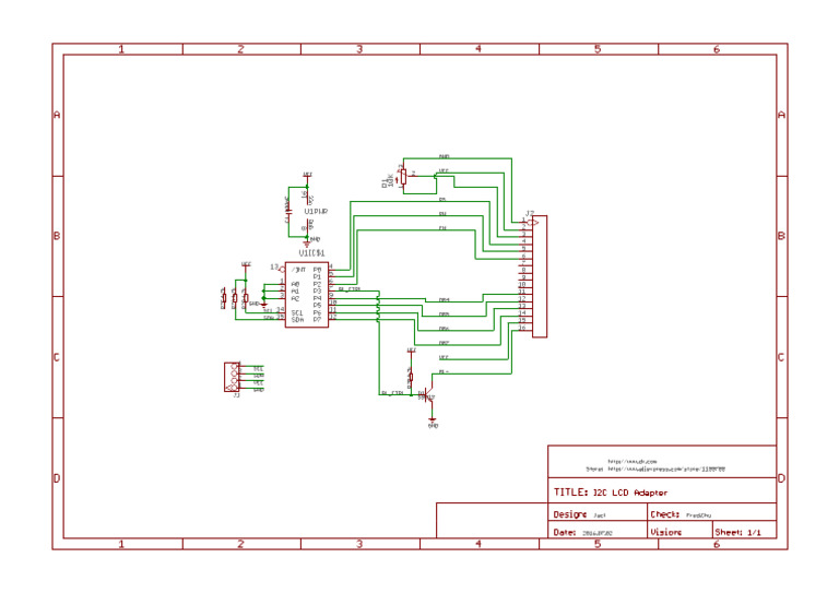 I2C LCD Adapter Schematic | PDF