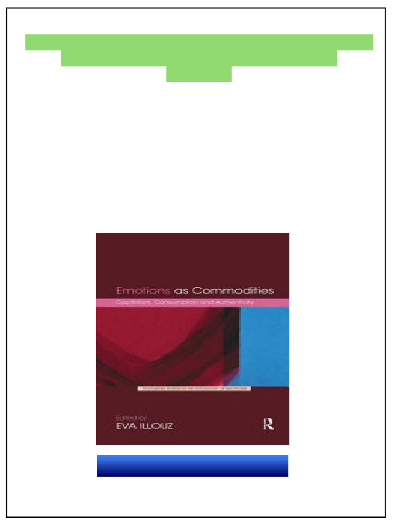 Emotions as Commodities Capitalism Consumption and Authenticity 1st ...