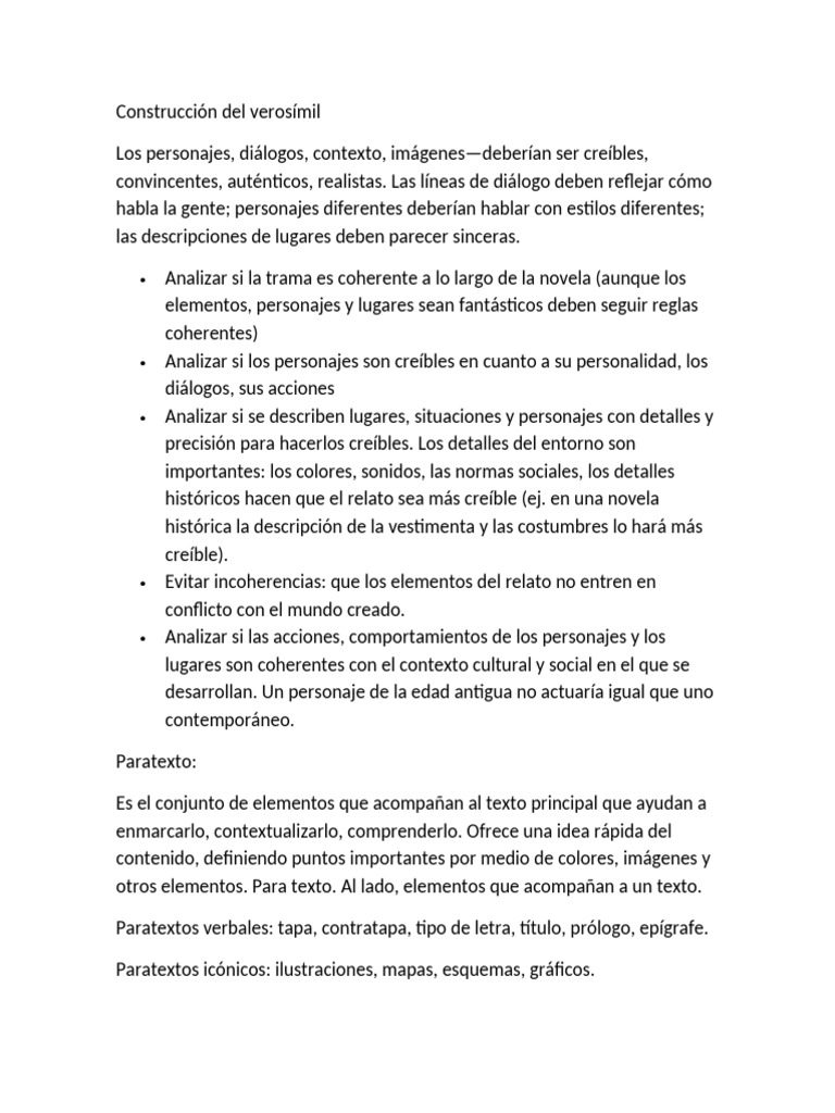 Claves para un Verosímil Efectivo | PDF