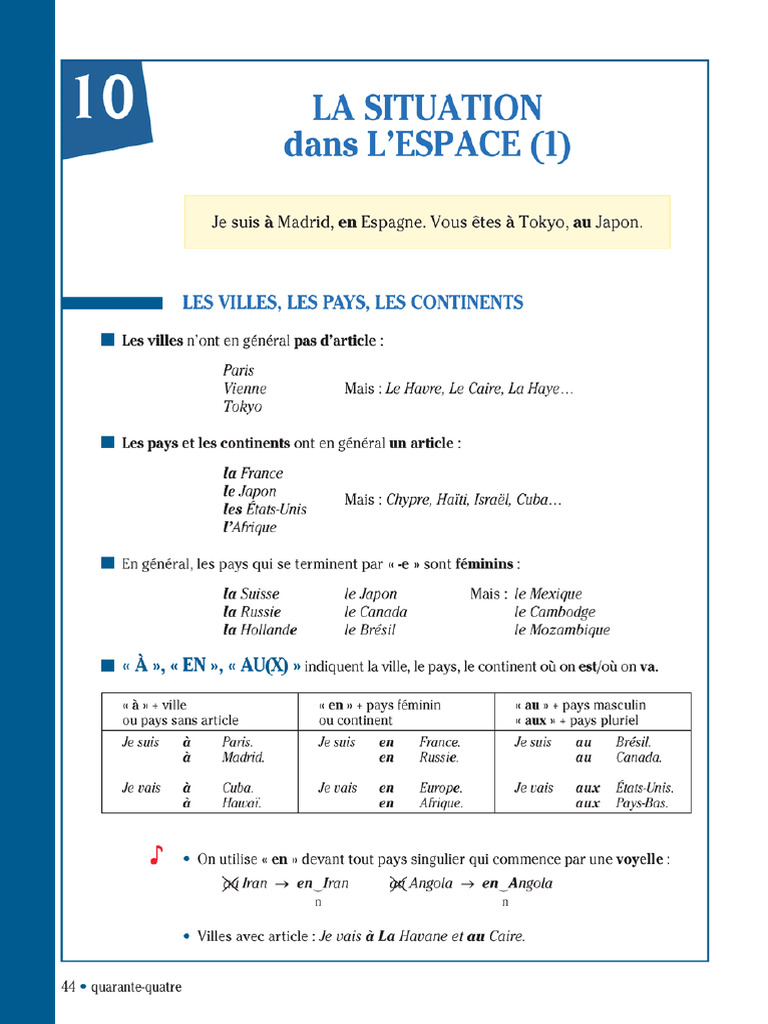 10 La Situation Dans Lespace | PDF