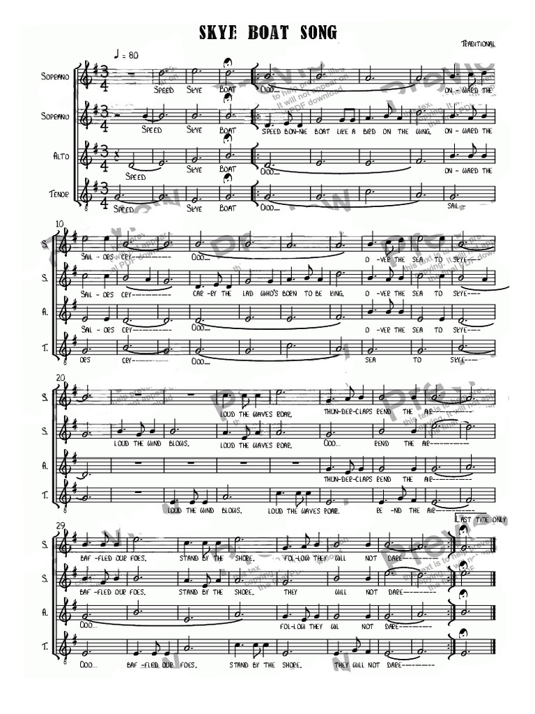 Skye Boat Song | PDF