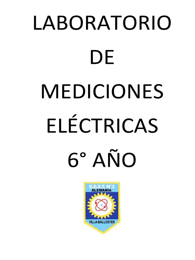 Carpeta de Laboratorio de Mediciones Electricas 6 Año | PDF | Inducción electromagnética ...