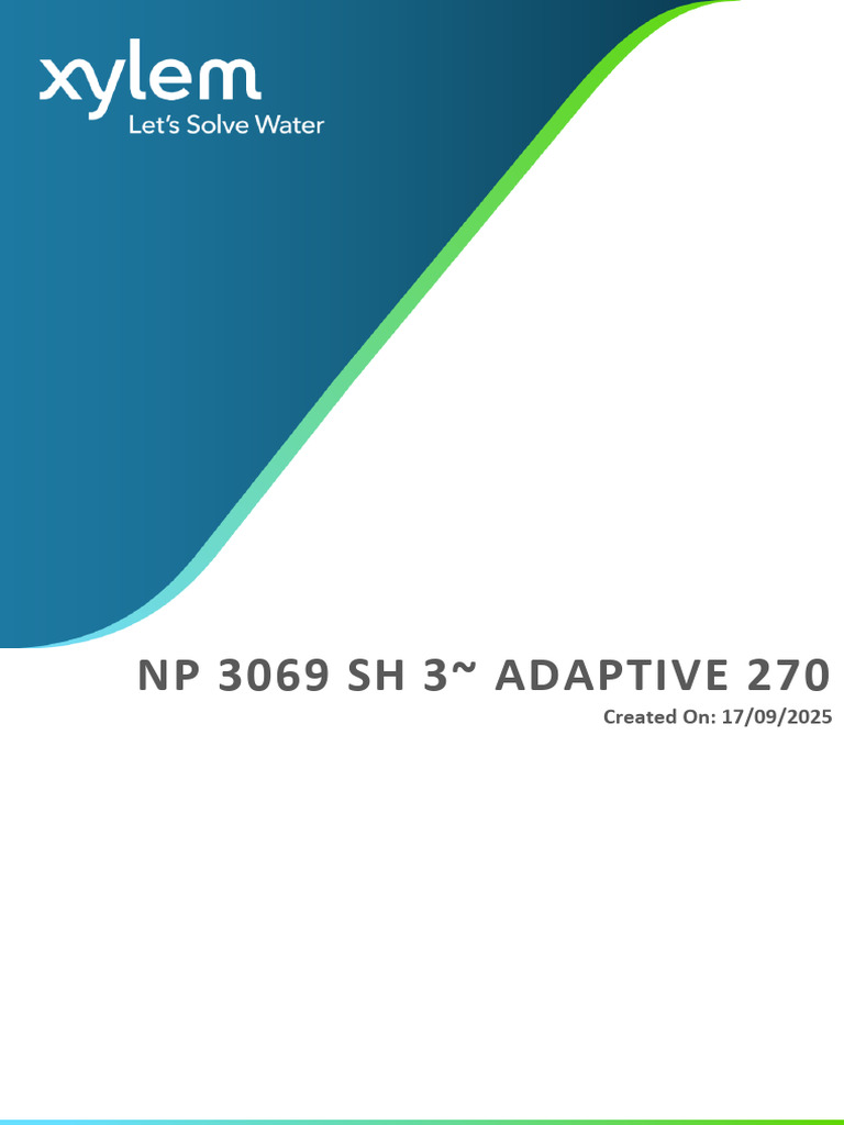 5.1.2.3 - EB1 - NP 3069 SH 3 Adaptive 270 | PDF | Pump | Electric Motor