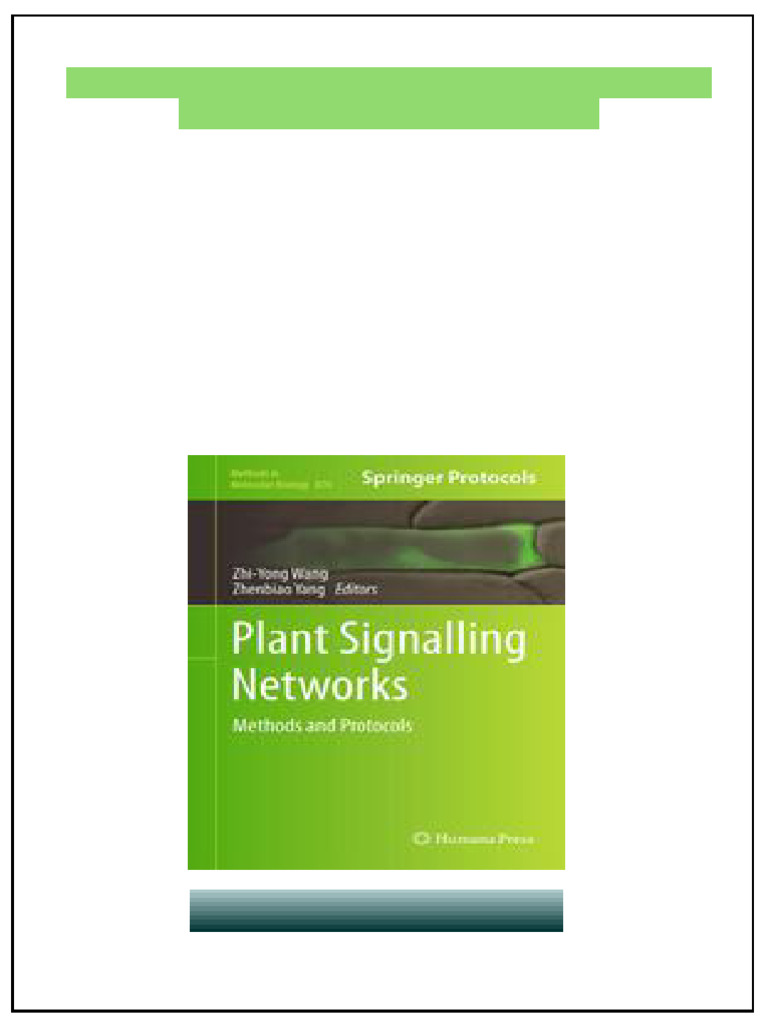 Plant Signalling Networks Methods and Protocols 1st Edition Srijeet K ...