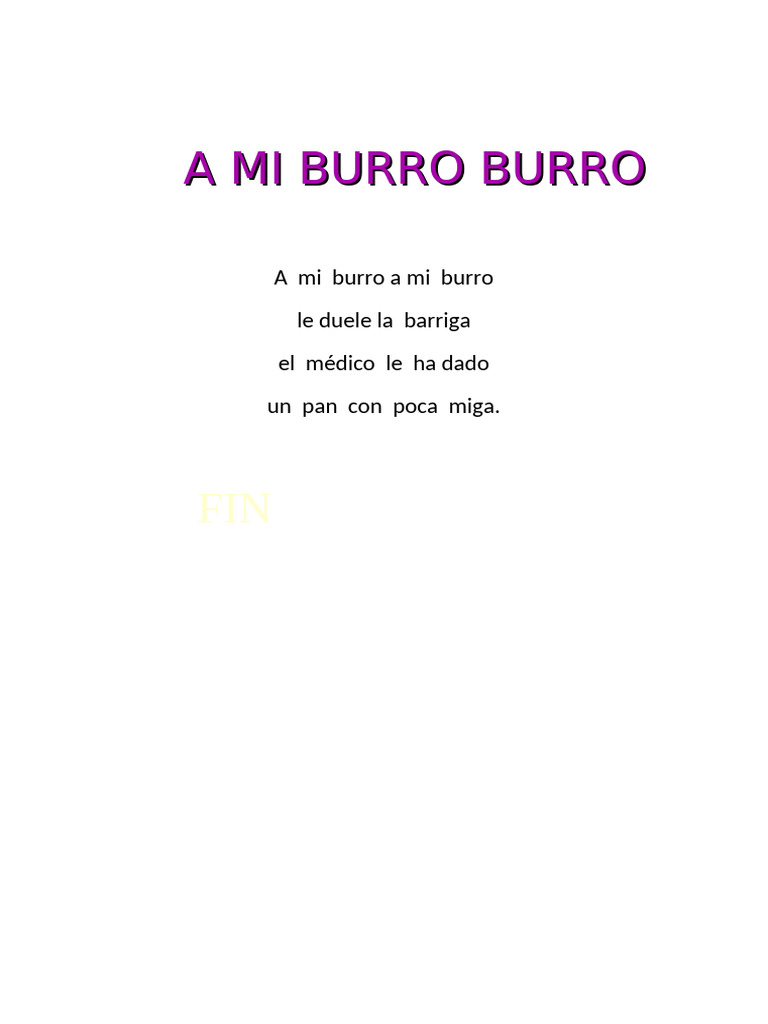 A Mi Burro a Mi Burro Rosario Biasi | PDF
