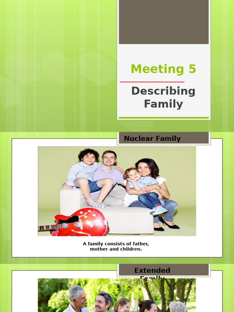 Meeting Four - Describing Family | PDF | Family | Grandparent