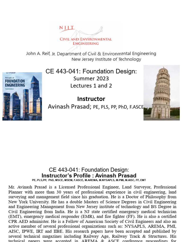 Foundation Design Course Overview | PDF | Foundation (Engineering ...