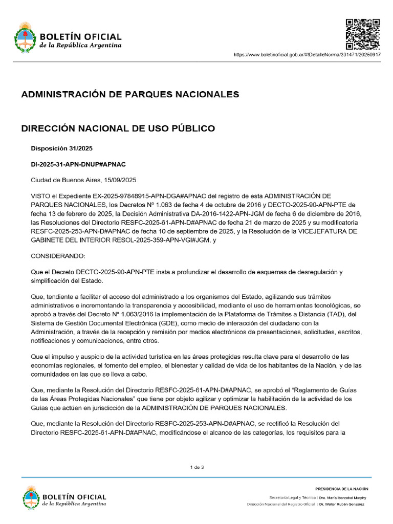 Disposicion 31-2025 Dnup Apn | PDF