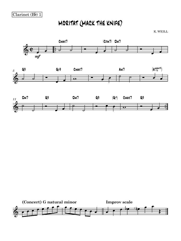 MORITAT - Clarinet in BB 1 | PDF