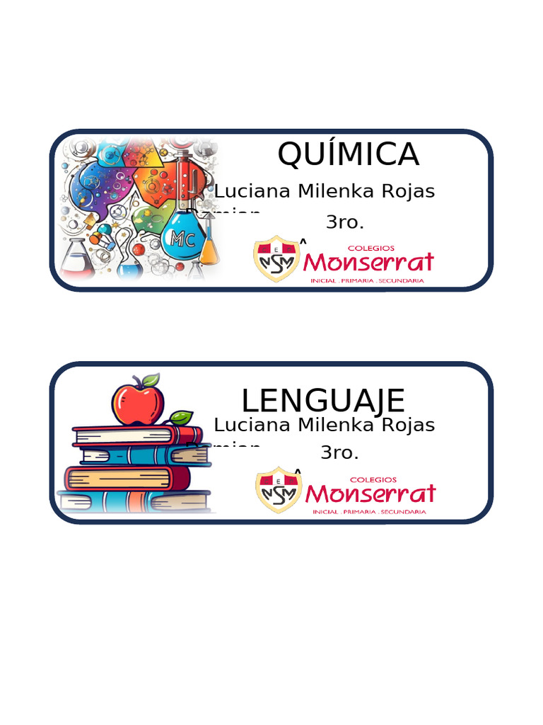 Caratulas Folder Examenes | PDF