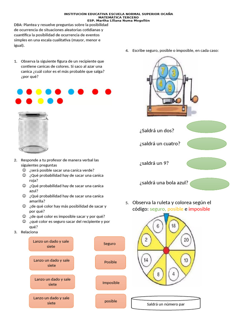 Ejemplo Guia Est Eventos Simples | PDF | Probabilidad