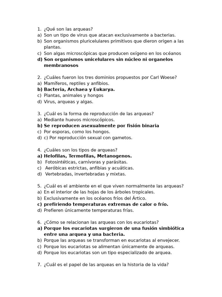 Qué Son Las Arqueas | PDF | Archaea | Eucariotas
