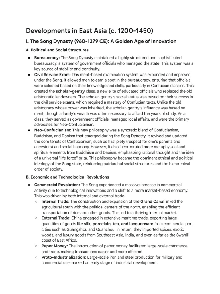 Song Dynasty: Scholar-Gentry & Neo-Confucianism | PDF | Confucianism ...