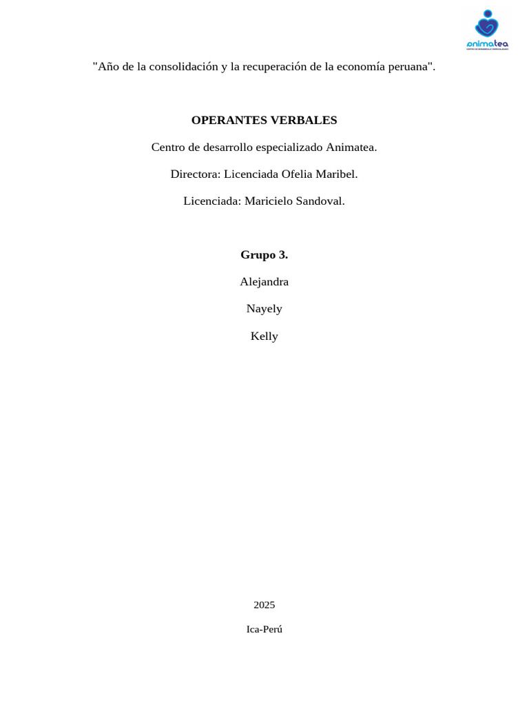 Operantes Verbales en ABA | PDF | Conceptos psicologicos