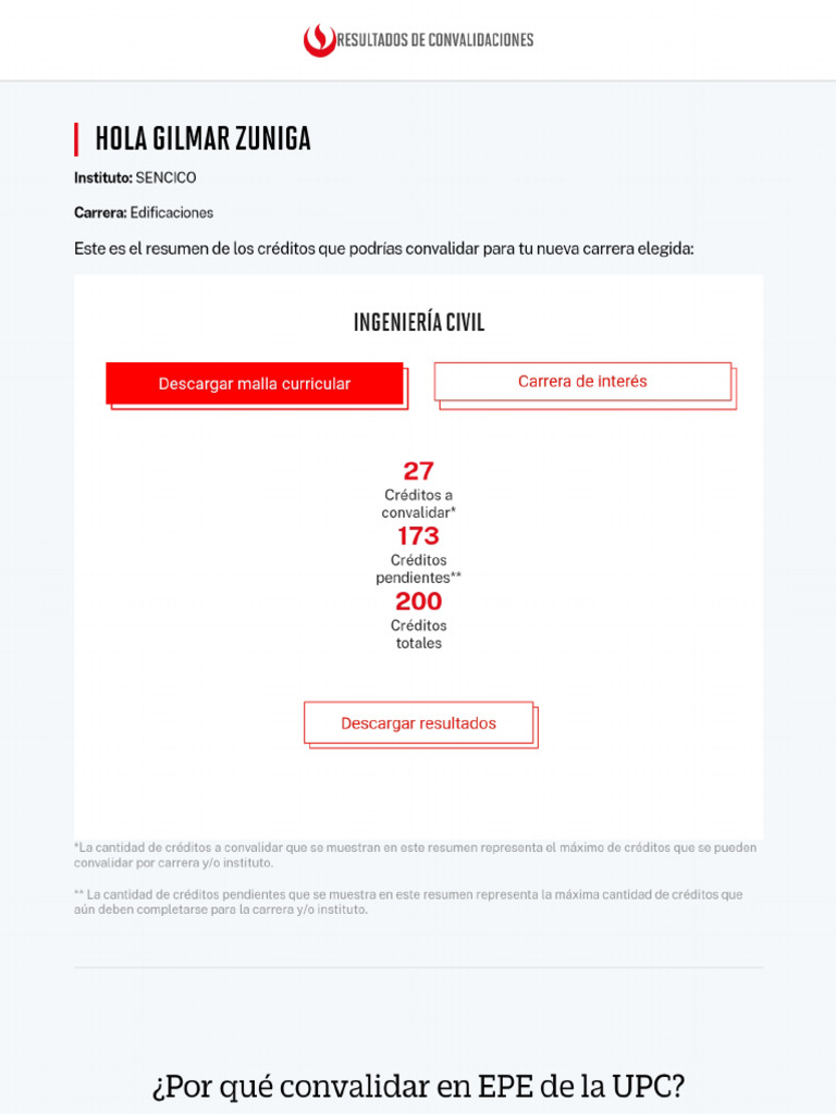 Resultados Convalidacion | PDF