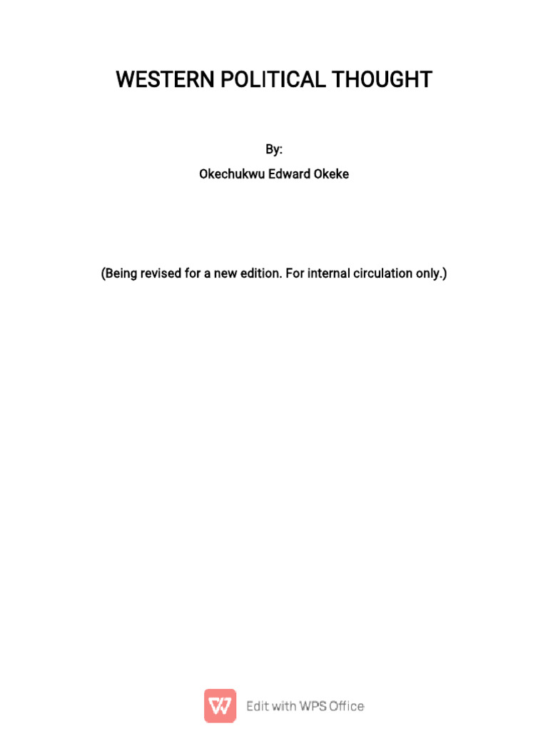 Overview of Western Political Thought | PDF | Socrates | Plato