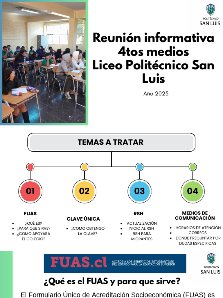 Información sobre FUAS y RSH 2025 | PDF