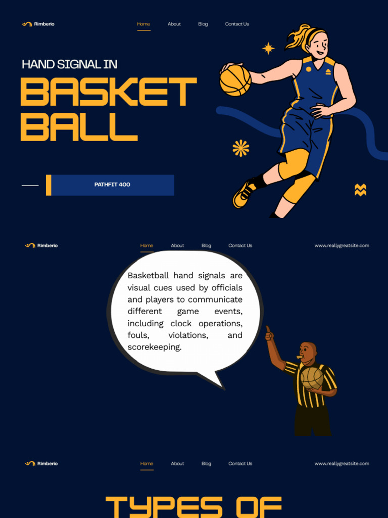 Hand Signals in Basketball Group 4 | PDF | Athletic Sports | Indoor Sports