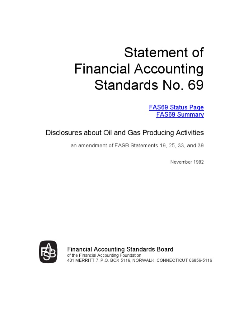 Fasb 69 Oil and Gas Disclosures | PDF | Oil Reserves | Industries