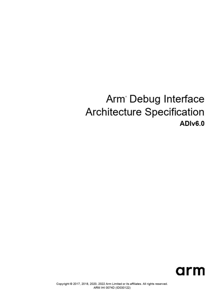 Arm Debug Interface Architecture ADIv6.0 | PDF | Computer Engineering ...