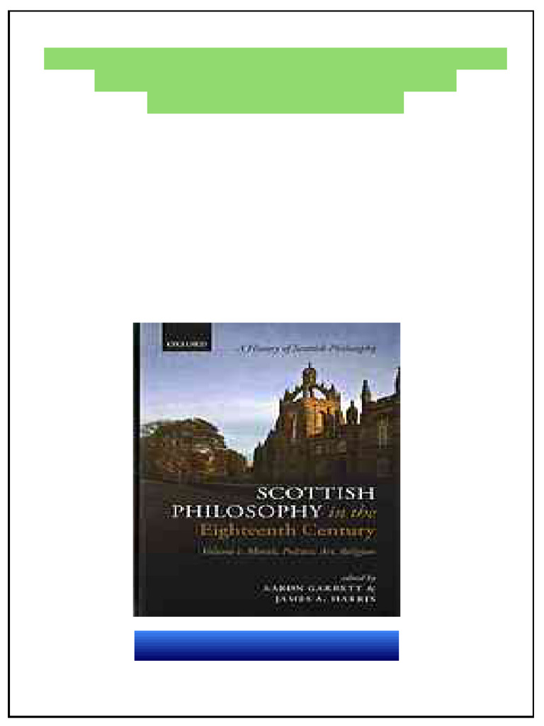 Scottish philosophy in the eighteenth century Volume I Morals Politics Art Religion First ...