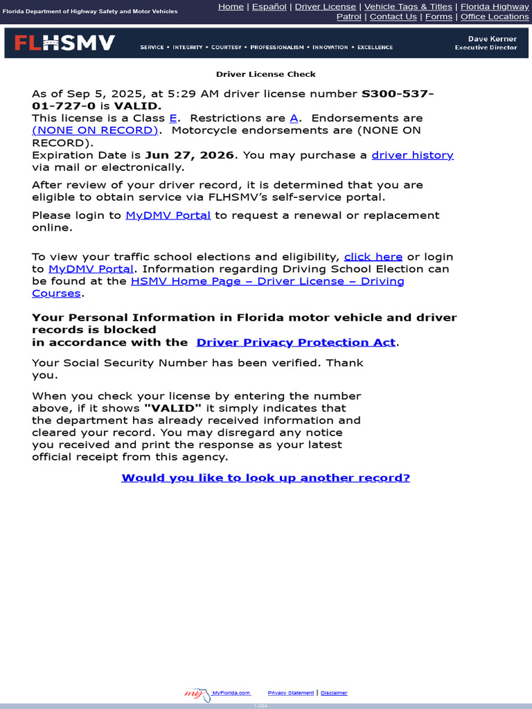 Drivers License Check Results 2 | PDF