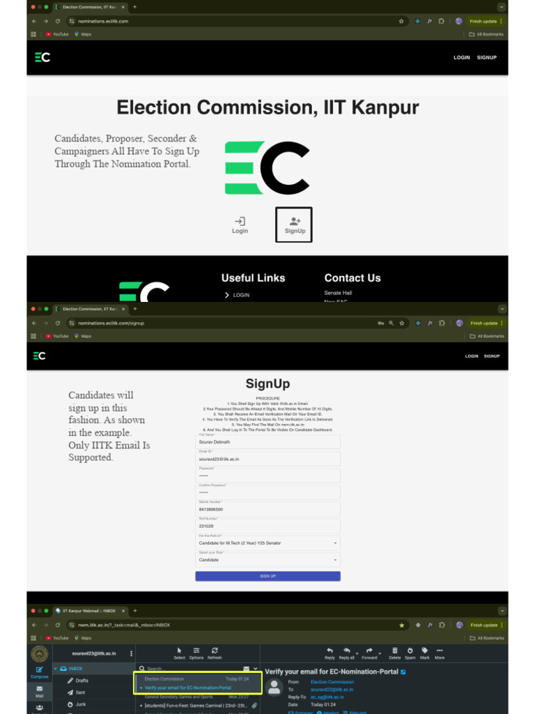 Nomination Portal Procedure | PDF