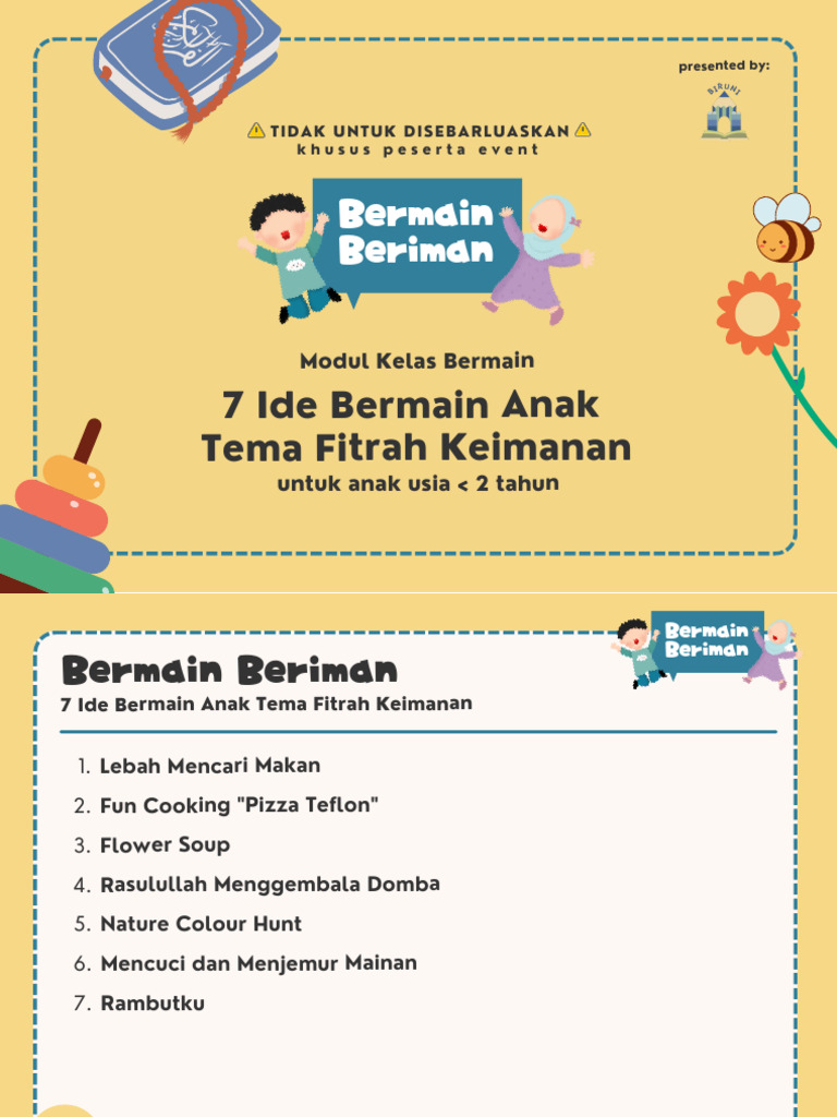 7 Ide Bermain Anak Beriman | PDF