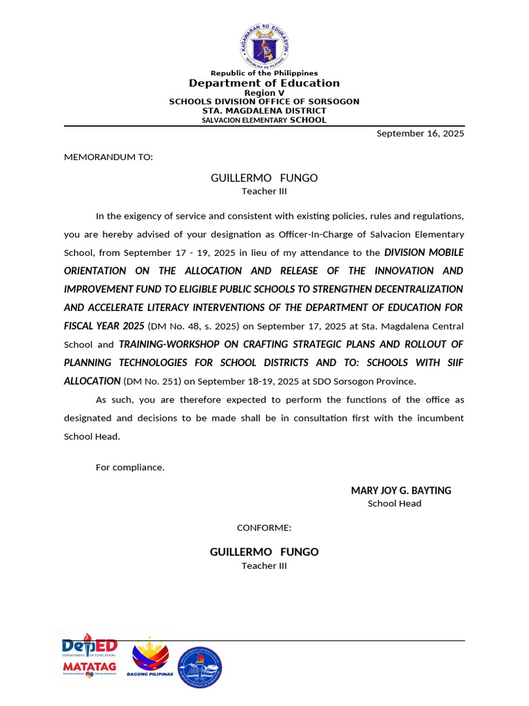 Oic Designation | PDF