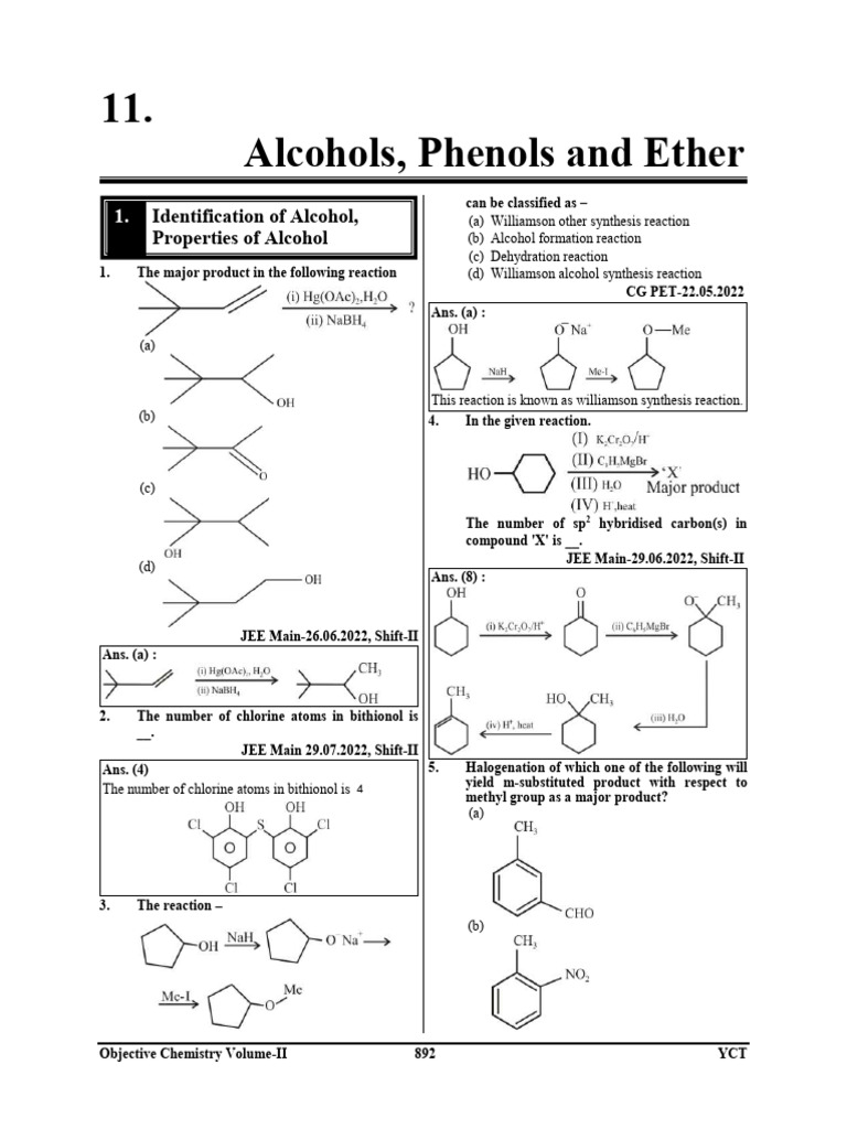 Alcohol Phenol and Ether | PDF | Methyl Group | Carboxylic Acid