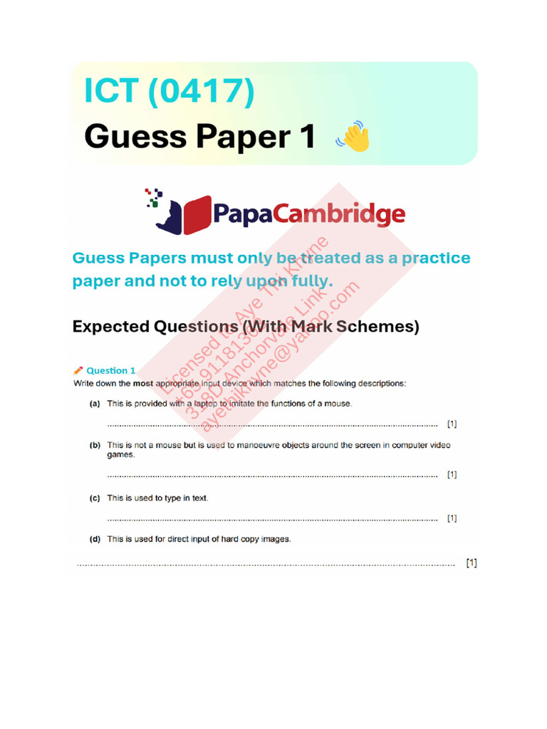 0417 Ict Paper 1 May June 2025 Pdf