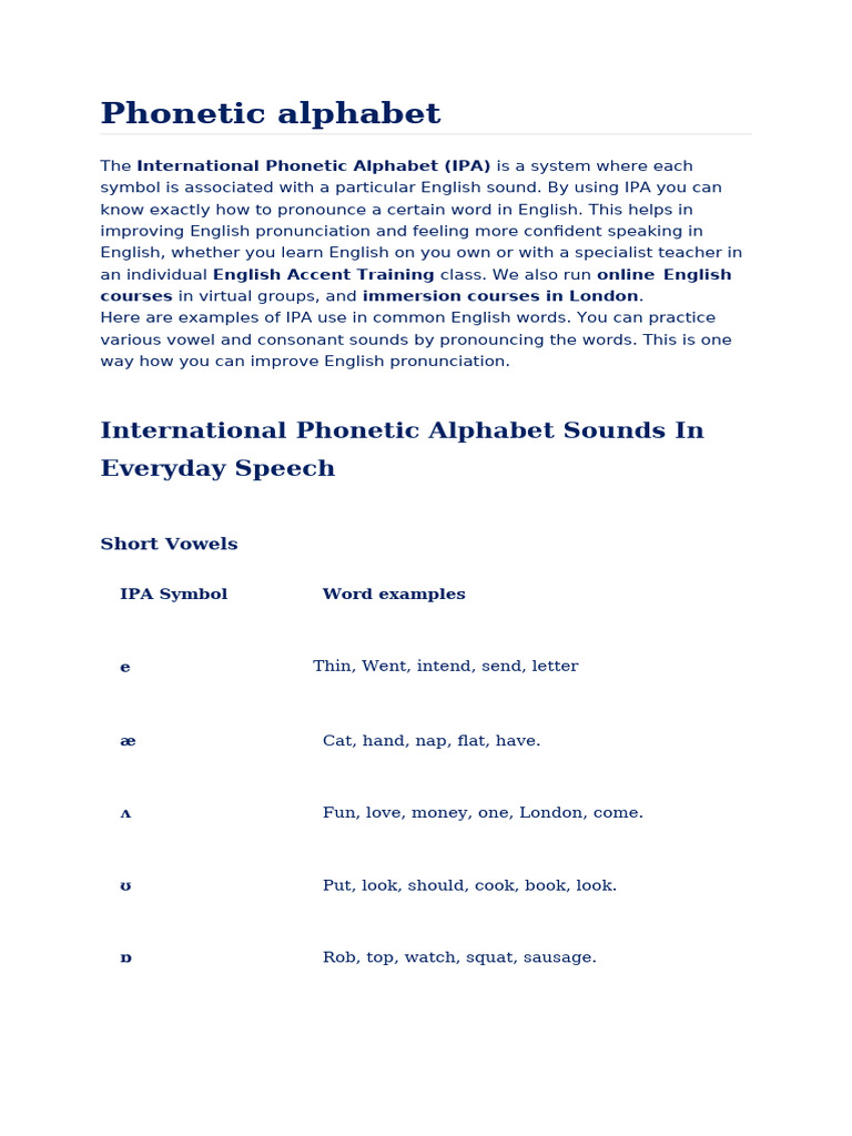 Phonetic Alphabet | PDF | English Language | Vowel