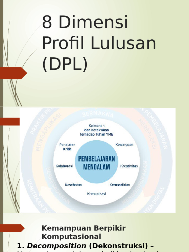 8 Dimensi Profil Lulusan (DPL) | PDF