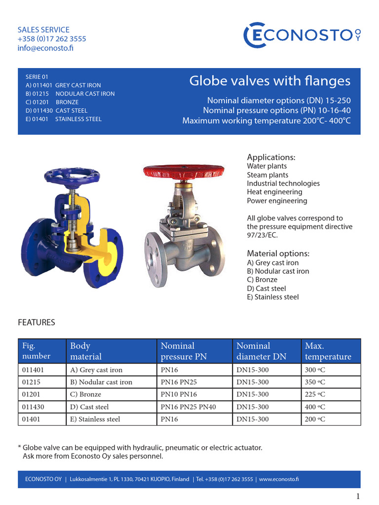 Globe Valves with Flanges Overview | PDF | Valve | Galvanization