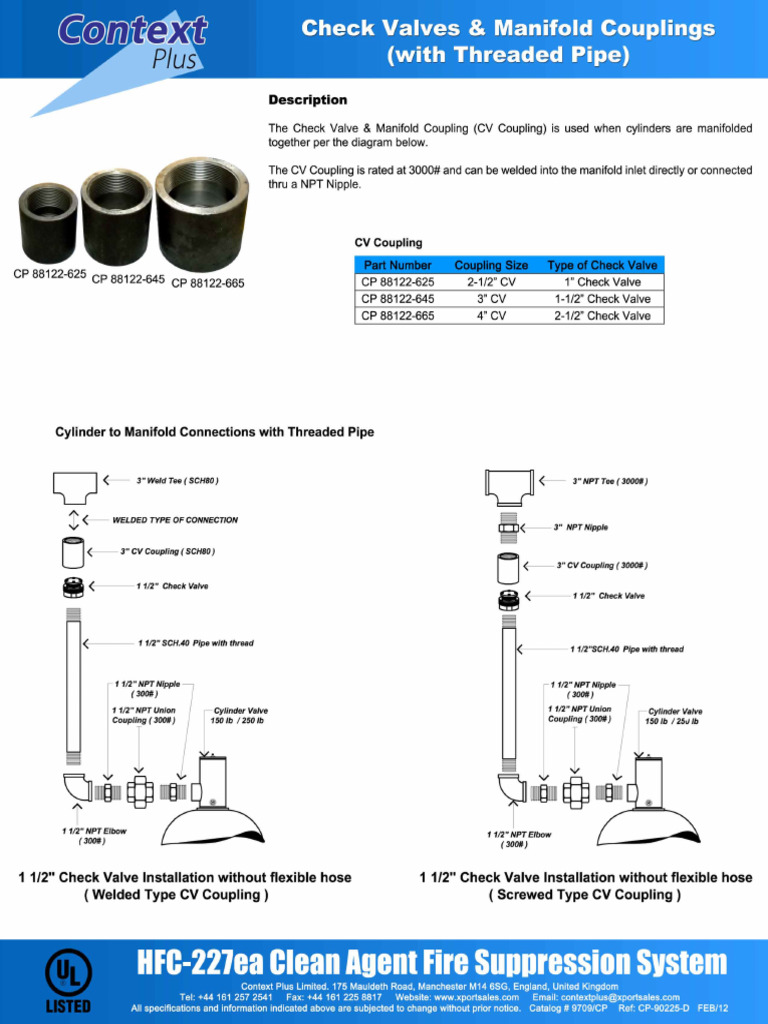 CONTEXT - Check Valves and Manifold Couplings With Pipe | PDF