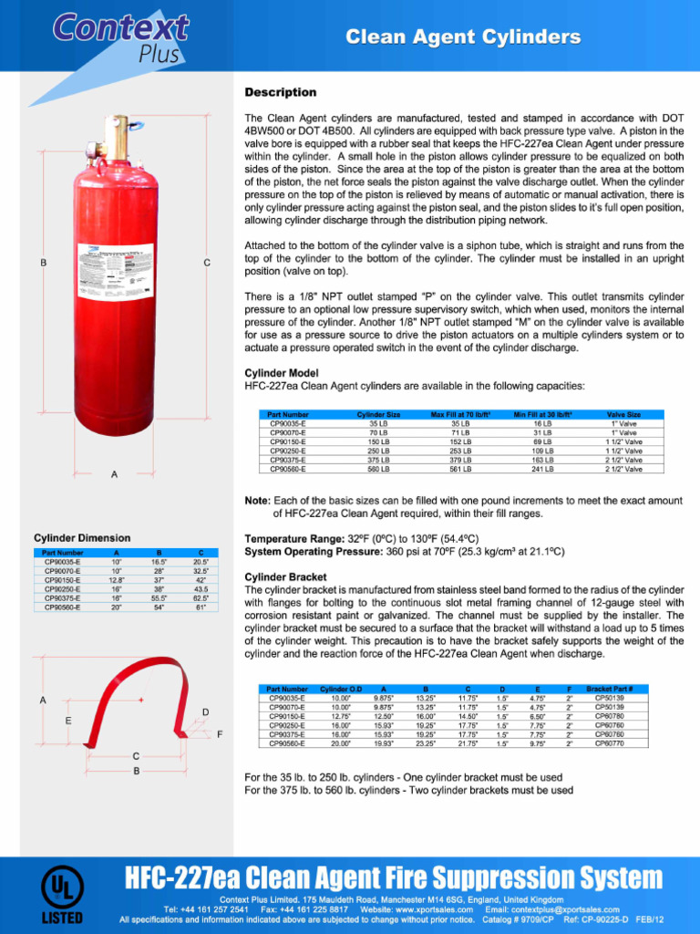 CONTEXT - Clean Agent Cylinders | PDF