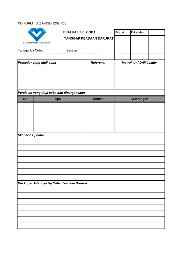 Evaluasi Uji Coba Tanggap Darurat | PDF