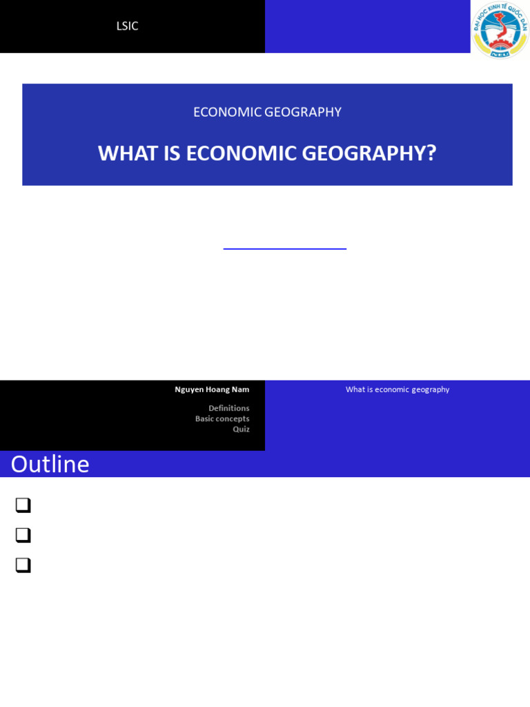 What Is Economic Geography | PDF | Geography | Earth Sciences