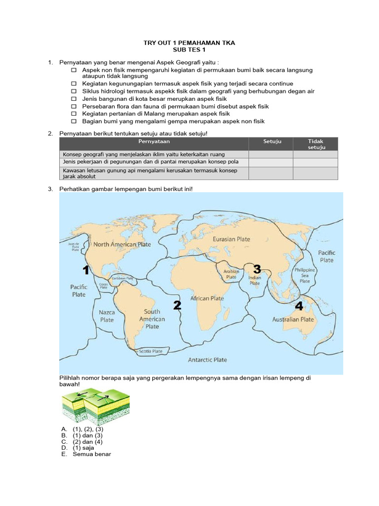 Try Out 1 Pemahaman Tka | PDF