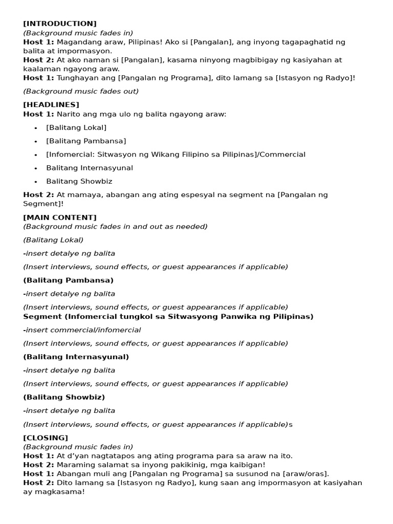 Iskrip Radio Broad | PDF