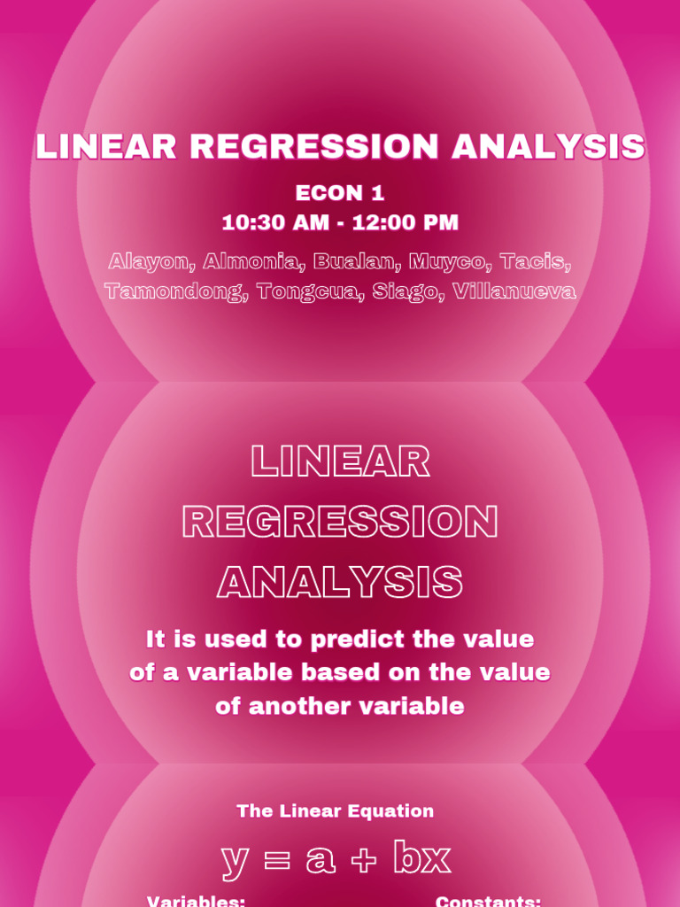Linear Regression Analysis Overview | PDF