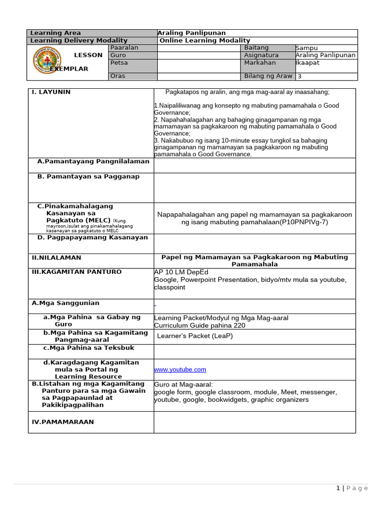 Lesson Exemplar Format2 | PDF