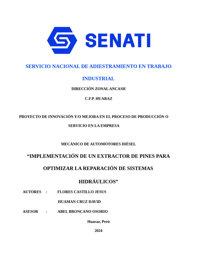 Extractor de Pines para Sistemas Hidráulicos | PDF | Fricción | Palanca