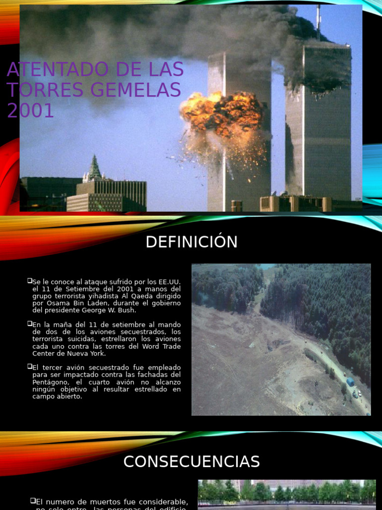 Atentado de Las Torres Gemelas 4° | PDF | Conflictos