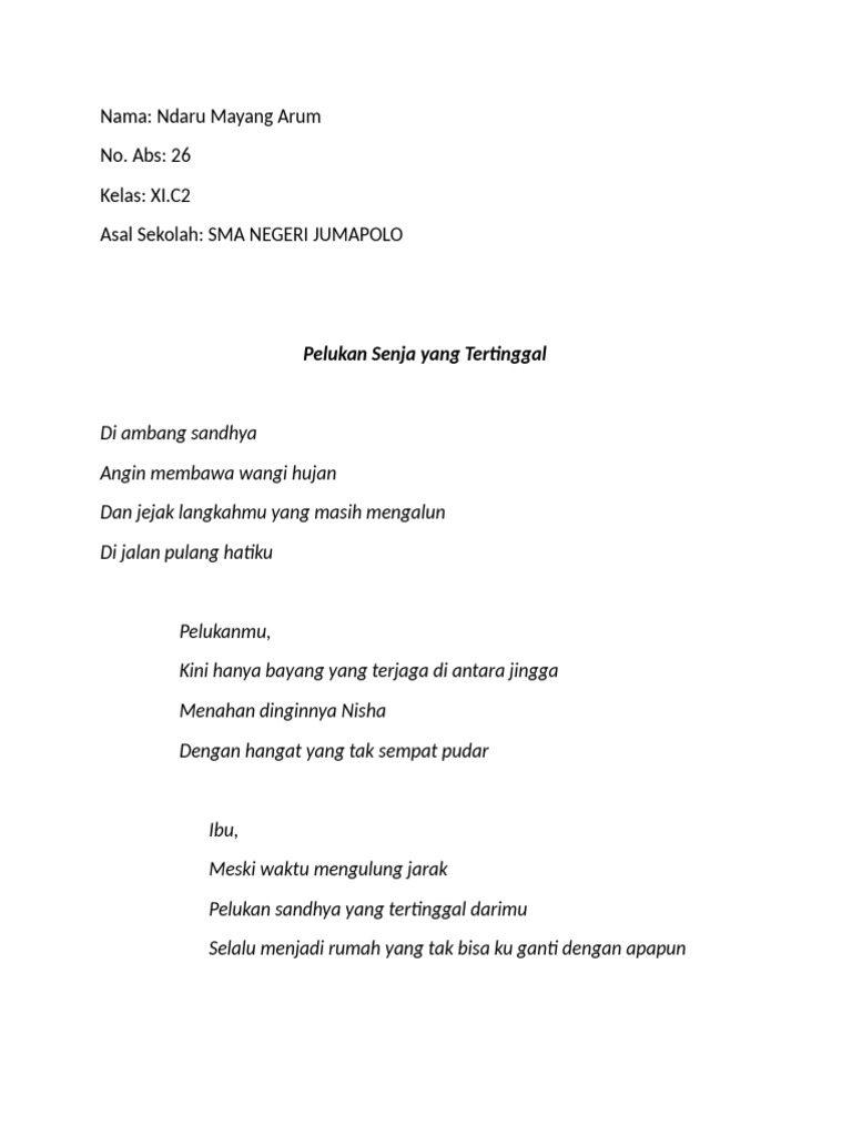Ndaru Mayang Arum XI.C2 | PDF