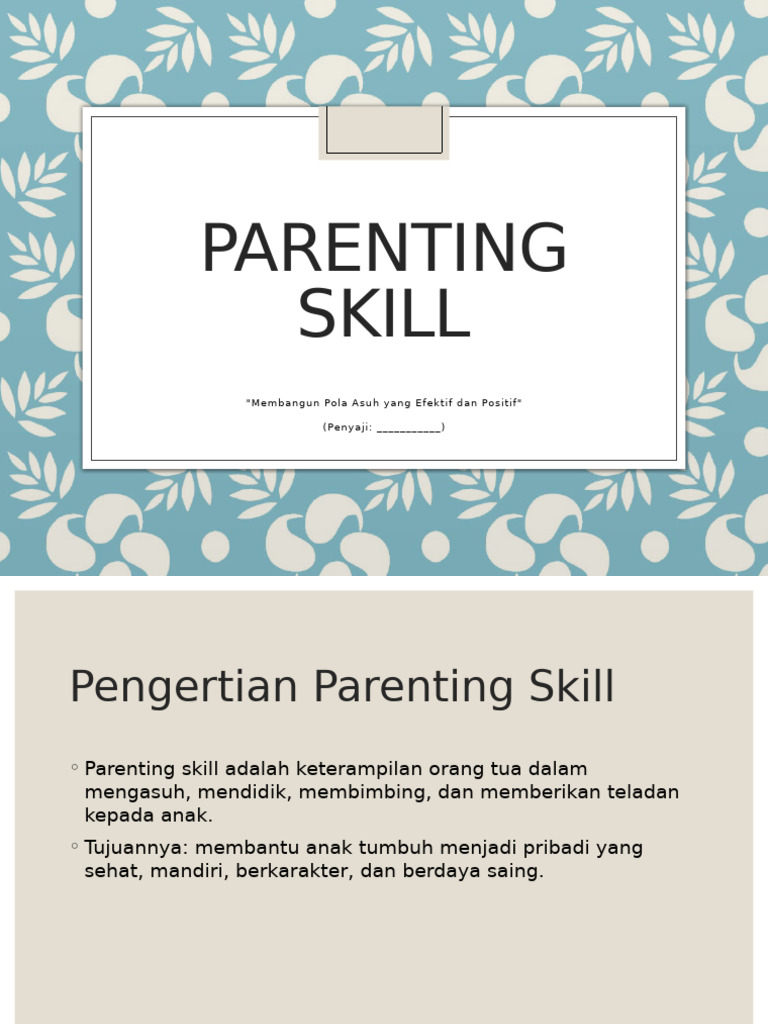 Parenting Skill Presentation | PDF