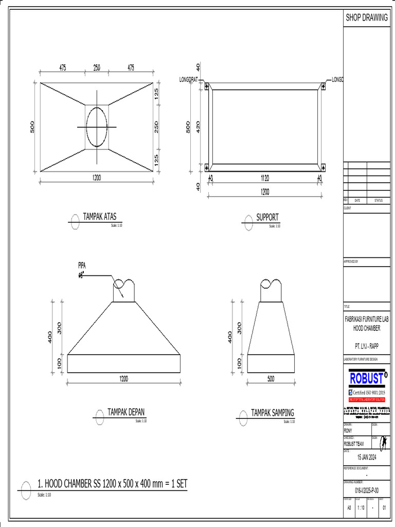 Laboratory Hood Chamber Design Drawing | PDF | Written Communication ...